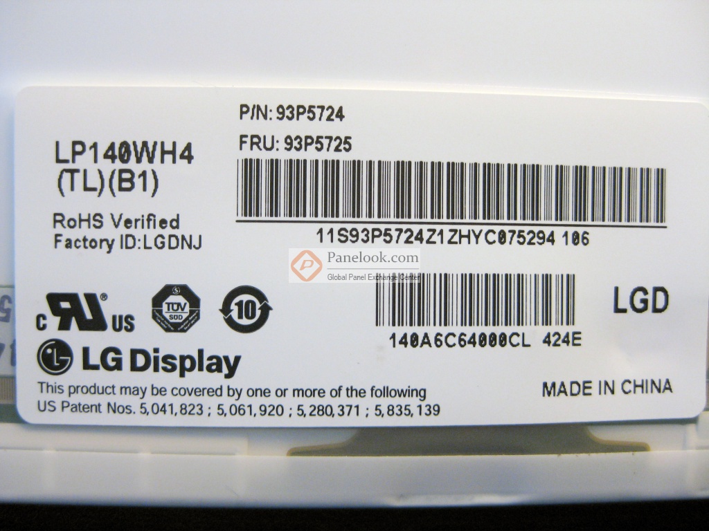 LG Display液晶模组LP140WH4-TLB1概况-全球液晶屏交易中心-屏库
