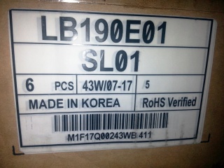 LG Display液晶模组LB190E01-SL01概况-全球液晶屏交易中心-屏库