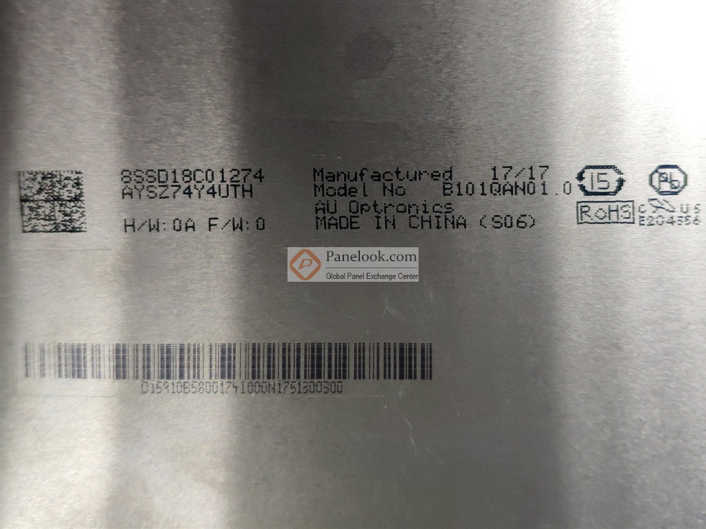 友达液晶模组B101QAN01.0概况-全球液晶屏交易中心-屏库