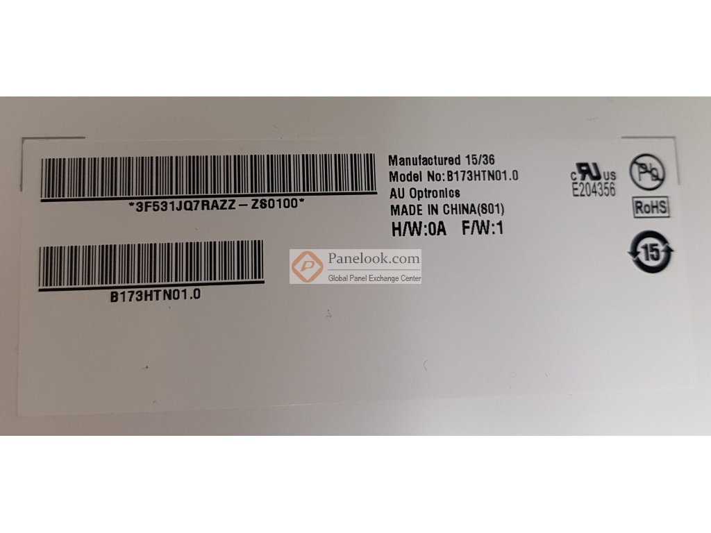 友达液晶模组B173HTN01.0概况-全球液晶屏交易中心-屏库