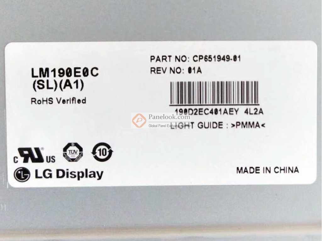 LG Display LM190E0C-SLA1 Overview - Panelook.com