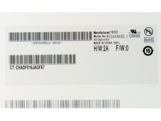 友达液晶模组B116XAK01.1概况-全球液晶屏交易中心-屏库