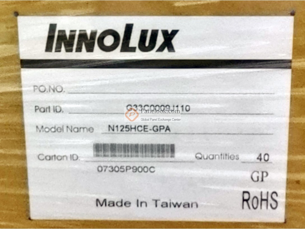 群创液晶模组N125HCE-GPA概况-全球液晶屏交易中心-屏库