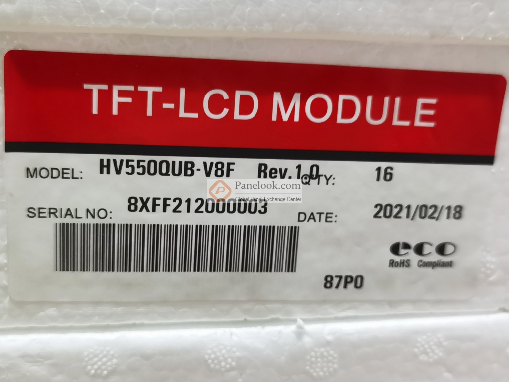 京东方液晶玻璃HV550QUB-V8F概况-全球液晶屏交易中心-屏库