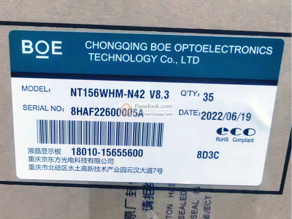 NT156WHM-N42 V8.3 京东方 15.6" TN 液晶模组 1366×768 220nits WLED eDP 30pins ...