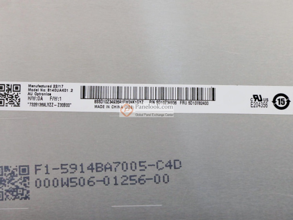 友达液晶模组B140UAK01.2概况-全球液晶屏交易中心-屏库