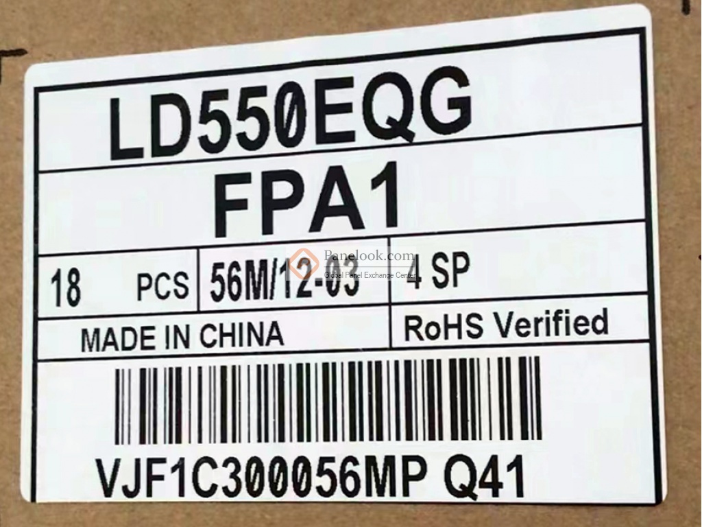 LD550EQG-FPA1 LG Display 55" IPS 液晶模组 3840×2160 700nits WLED EPI ...