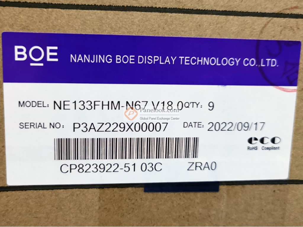 NE133FHM-N67 京东方 13.3" IPS 液晶模组 1920×1080 400nits WLED eDP 30pins ...