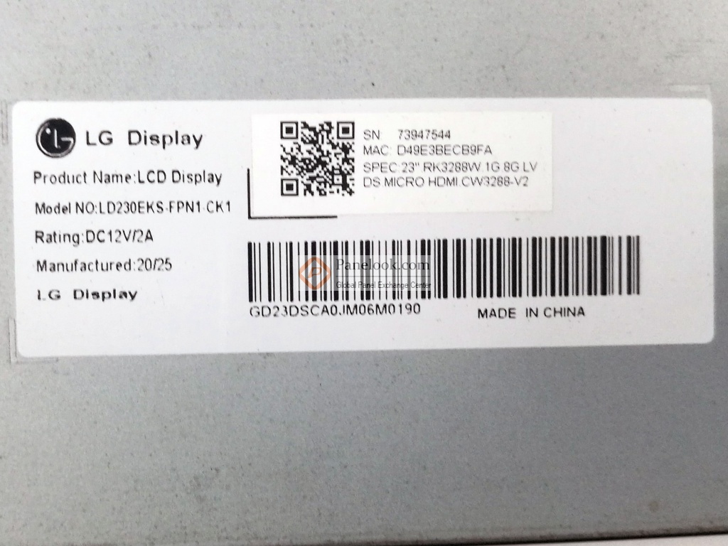 LG Display液晶模组LD230EKN-FPN1概况-全球液晶屏交易中心-屏库