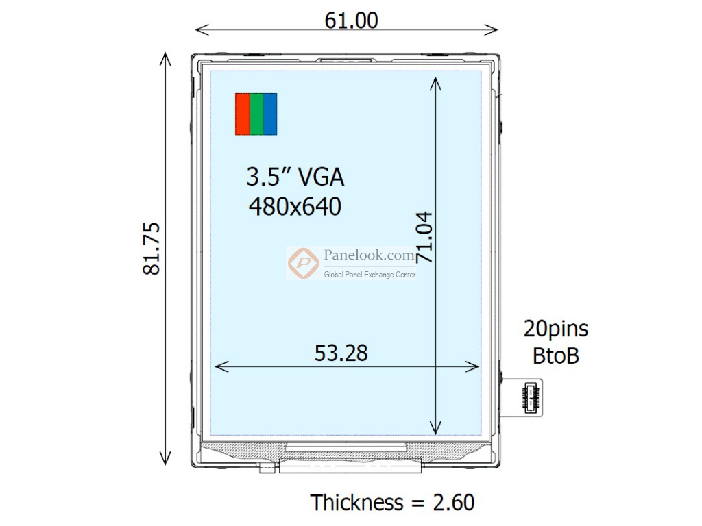 Ortustech液晶模组COM35H3P70ULC概况-全球液晶屏交易中心-屏库