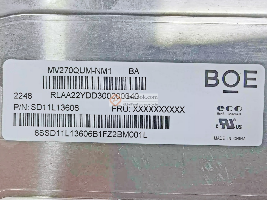 京东方 MV270QUM-NM1现货100片-全球液晶屏交易中心-屏库