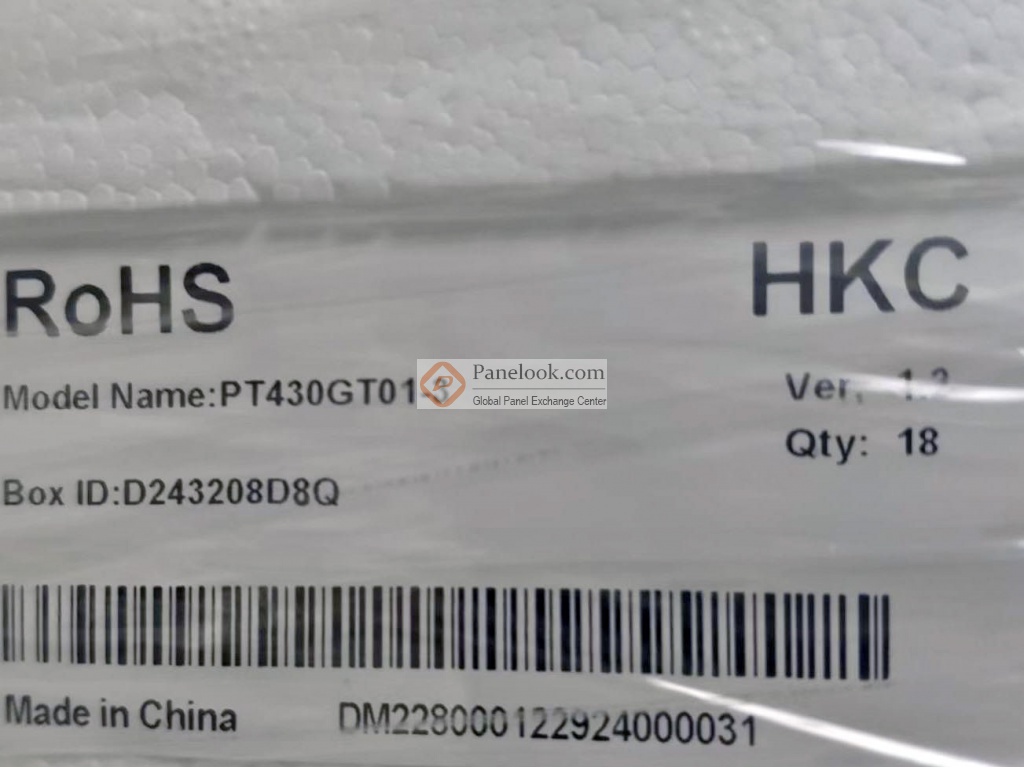 惠科液晶玻璃PT430GT01-3概况-全球液晶屏交易中心-屏库