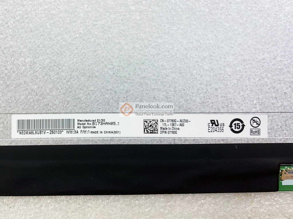 AUO B173HAN05.1 HW3A Overview - Panelook.com