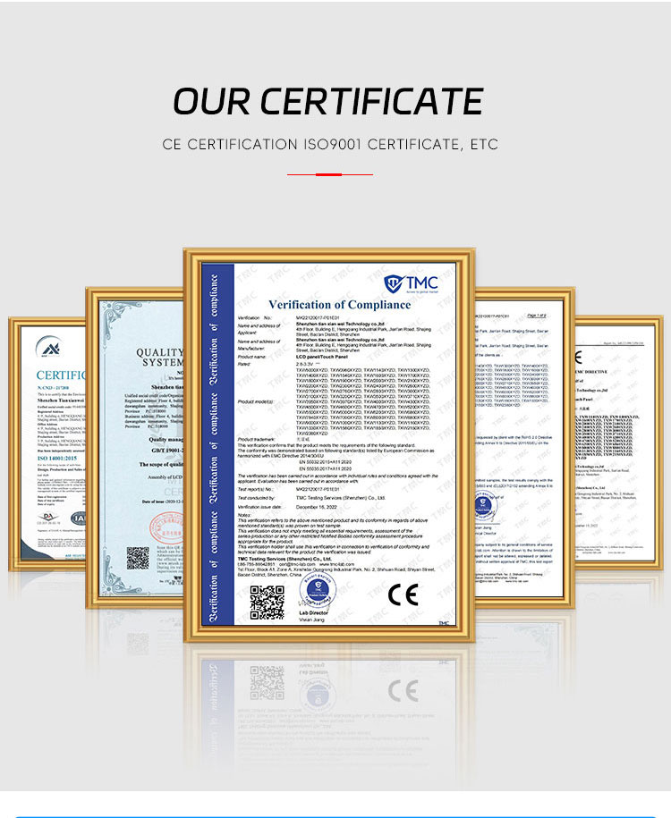 TXW240077B1 2.4 "240 * 320IPS HD high brightness 800cd/m2 on-board ...