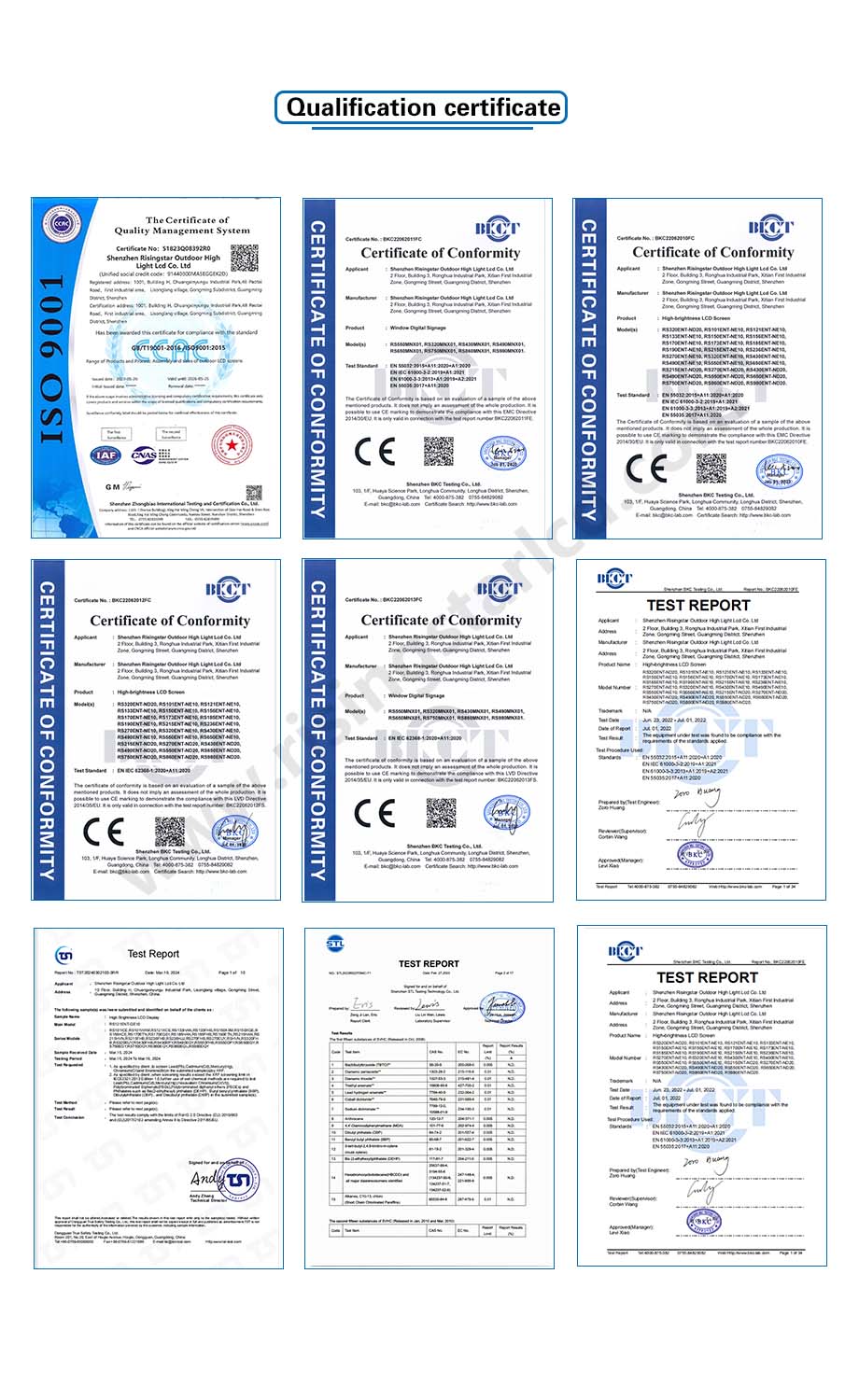 RS485IVN-GE08 48.5" Passenger Information Display Solution 800 Nits ...