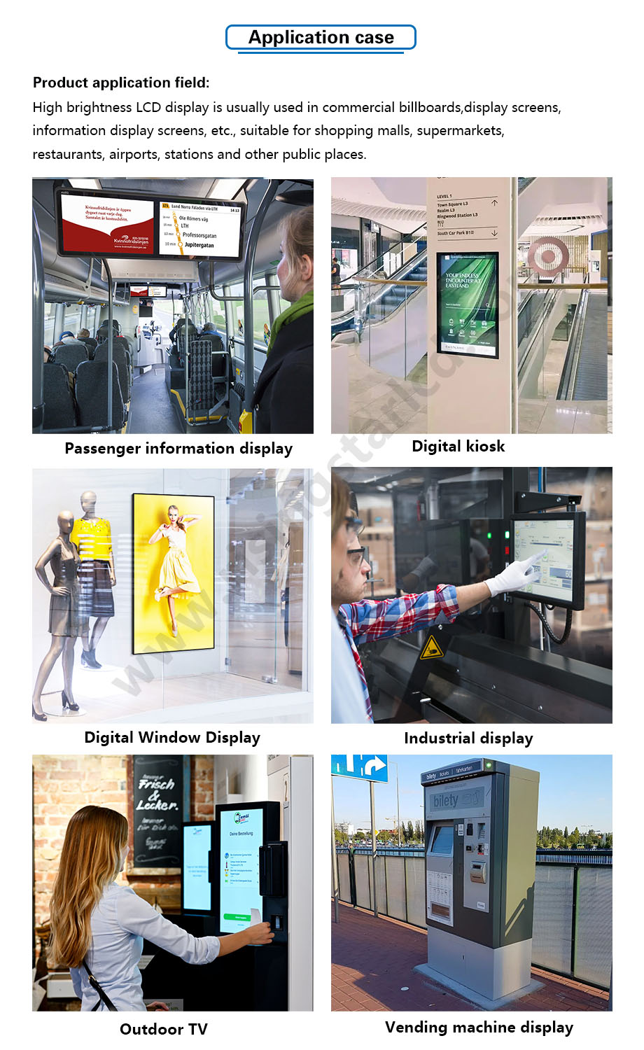 RS190E0M-GE08 RISINGSTAR 800 nits High Brightness LCD Display Module ...