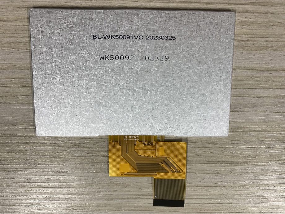 WK50092 5.0寸 800*480 850亮度 40pins | 东莞市思睿光电科技有限公司