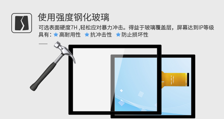 GT-CTP-E650A-1 65寸电容屏 16:9USB /I2C/IPS接口用于教育查询机显示触控 | 深圳市格林兴显示科技有限公司