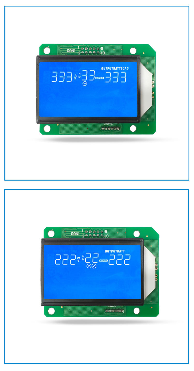 JDA0801-16037C1 HTN Segment Code LCD screen, blue screen white LCD tooling screen | Shenzhen ...
