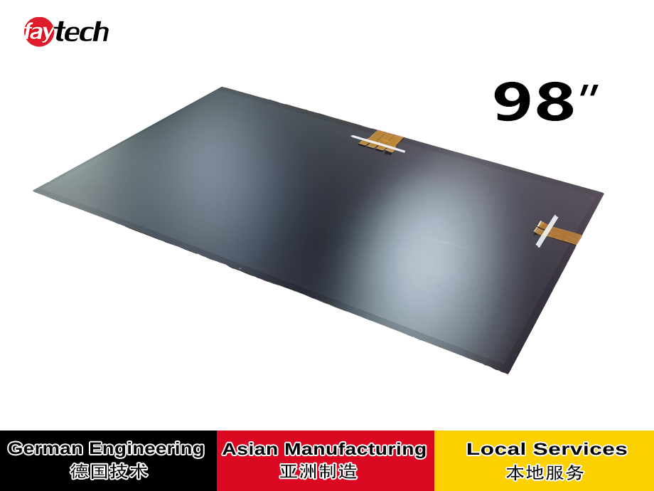 Faytech-98 飞帆泰98寸投射电容式触摸屏（可选玻璃贴合）, CTP G+G, 10指多点触控, HDMI接口, 大型全贴合技术 ...