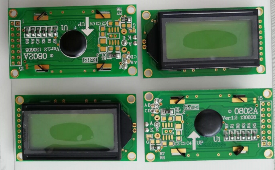 HS0802C 8X2字符液晶屏 0802液晶屏 字符型液晶模块 黄绿模正显 16PINS 并口数据 | 深圳市汉昇实业有限公司