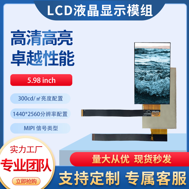 ZH598AH01-02 5.98-inch TFT LCD screen 1440 * 2560 IPS LCD screen 300 ...