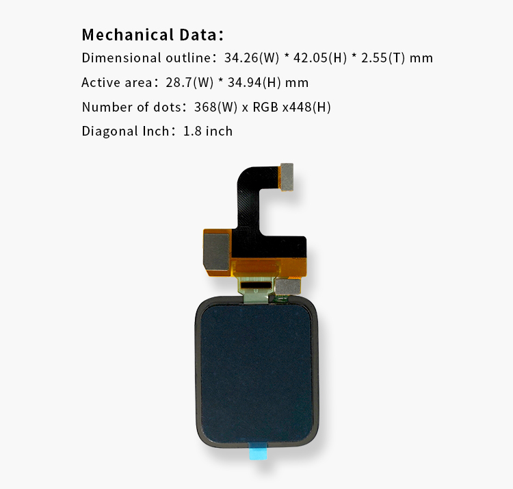 DO0180FMT01 AMOLED 液晶屏 DO0180FMT01 1.8 寸 368*448 MCU i8080 订制 STM32 ...