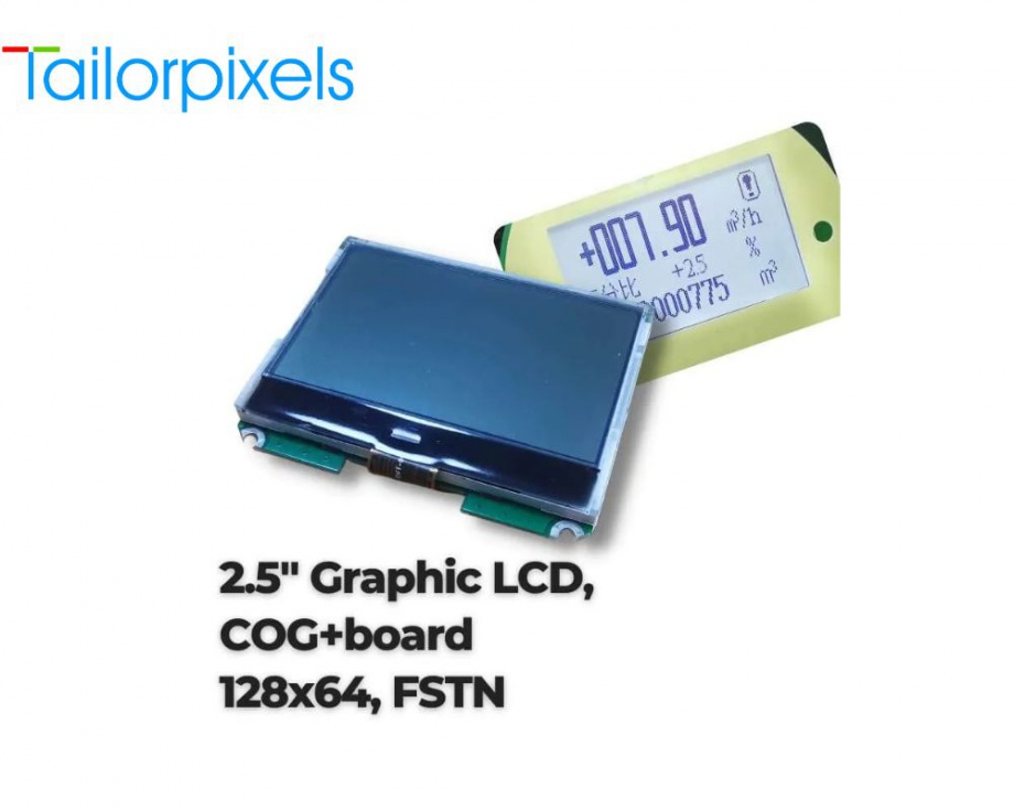 TWW12864Z-A0 12864 图形LCD, COG, 透反式显示器, 带销孔适配器板, 灰底黑字, 工控仪器仪表 | 深圳市拓扑智能 ...