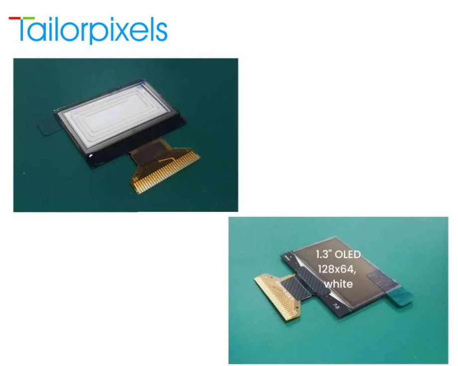 TOX130KSWLG01 1.3寸OLED, OLED显示器, 高对比度, 128×64分辨率, IIC/SPI/MCU接口, CH1116 ...