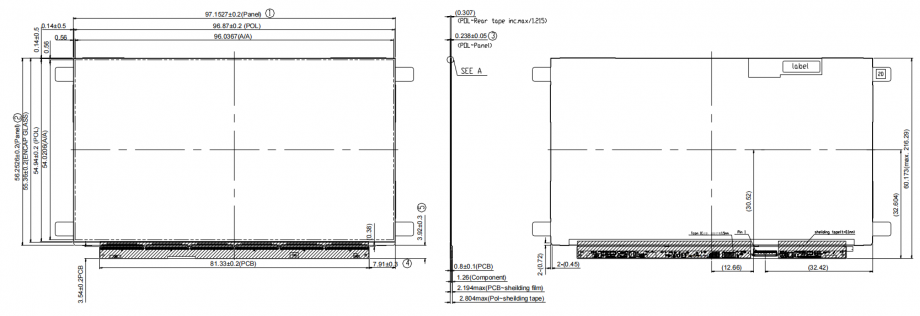 TA156UHH01 冠显15.6寸, 4K高清分辨率, 3840*2160, 600亮度, 40pins, eDP 1.4b接口, OLED ...