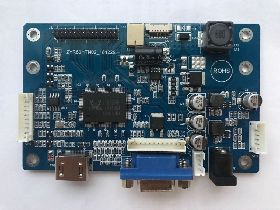 ZYR60HTN02 HDMI/VGA输入, LVDS输出；带背光驱动;主芯片Realtek RTD2660H,最大支持1920*1440 ...